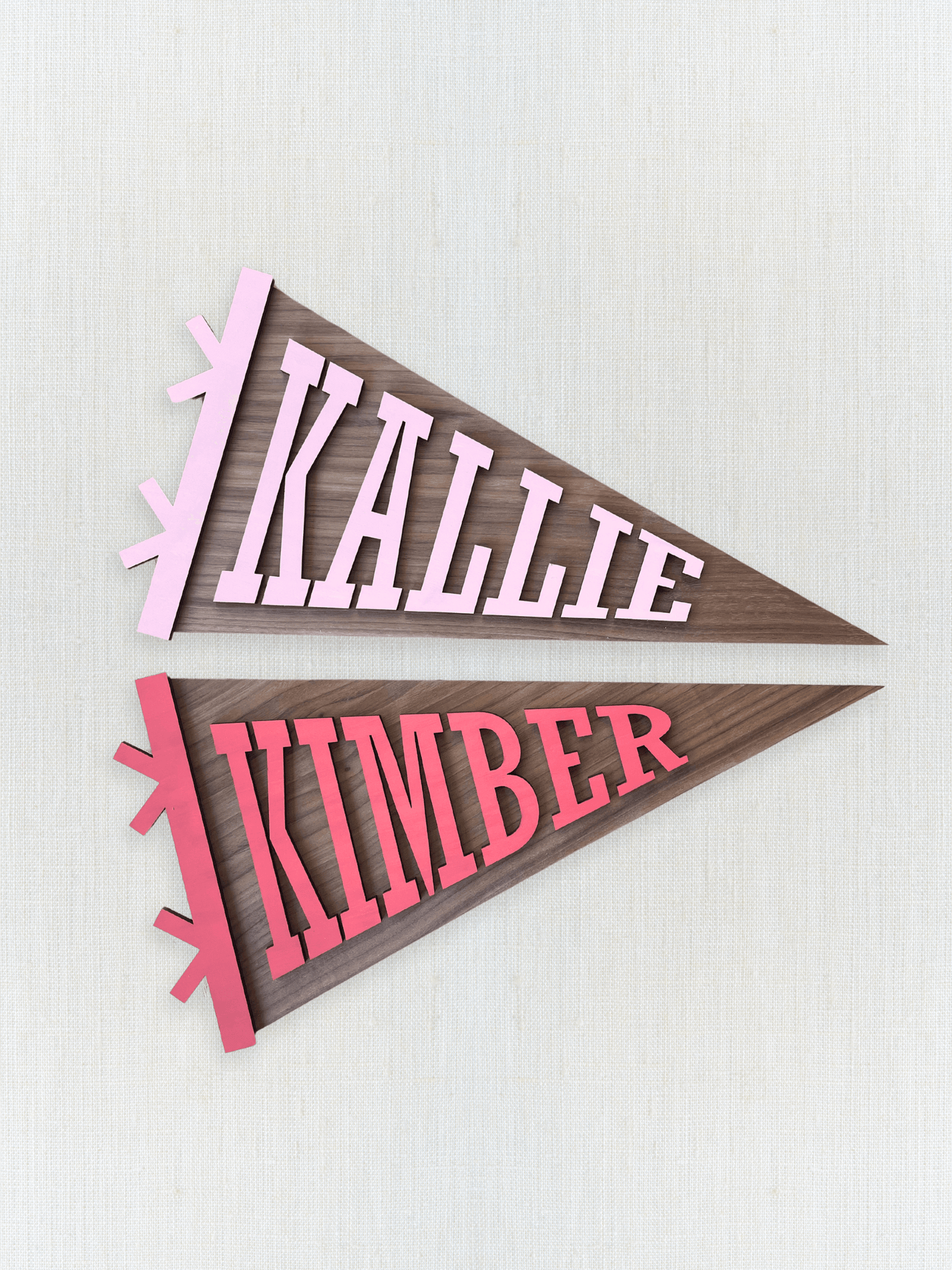 Custom Wood Name Pennant Sign for Nursery, Kids or Play Room – Grace ...