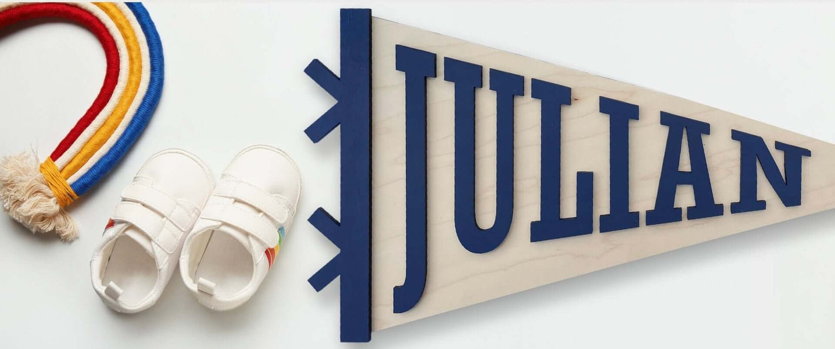 Custom Wood Name Pennant Sign for Nursery, Kids or Play Room – Grace ...